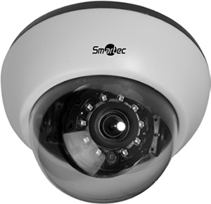 Smartec STC-IPMX3592: купольная камера с ИК подсветкой, аналитикой VCA, Full HD и 30 к/с